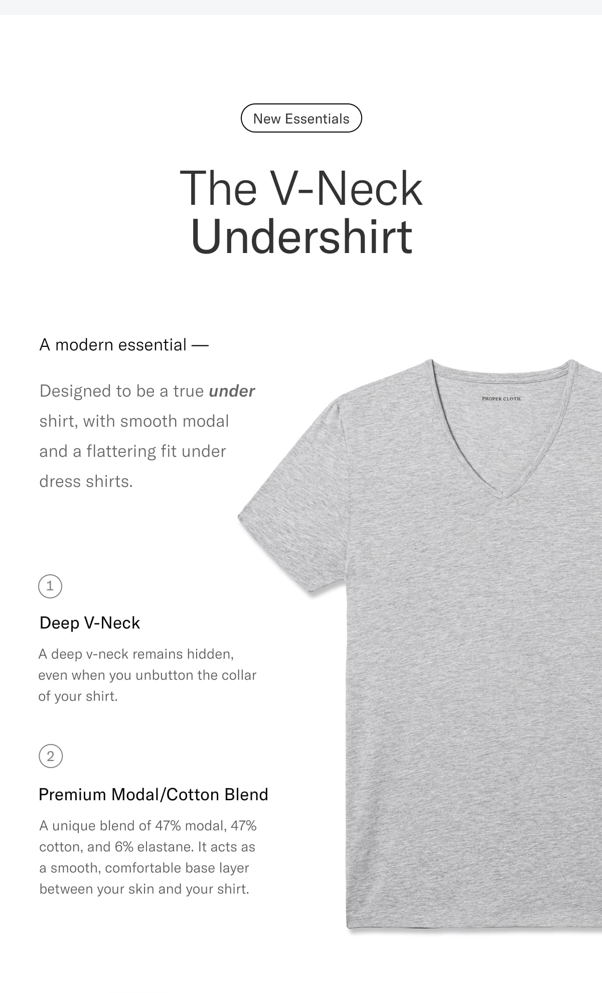 New Essentials: The V-Neck Undershirt, Designed to be a true under ...